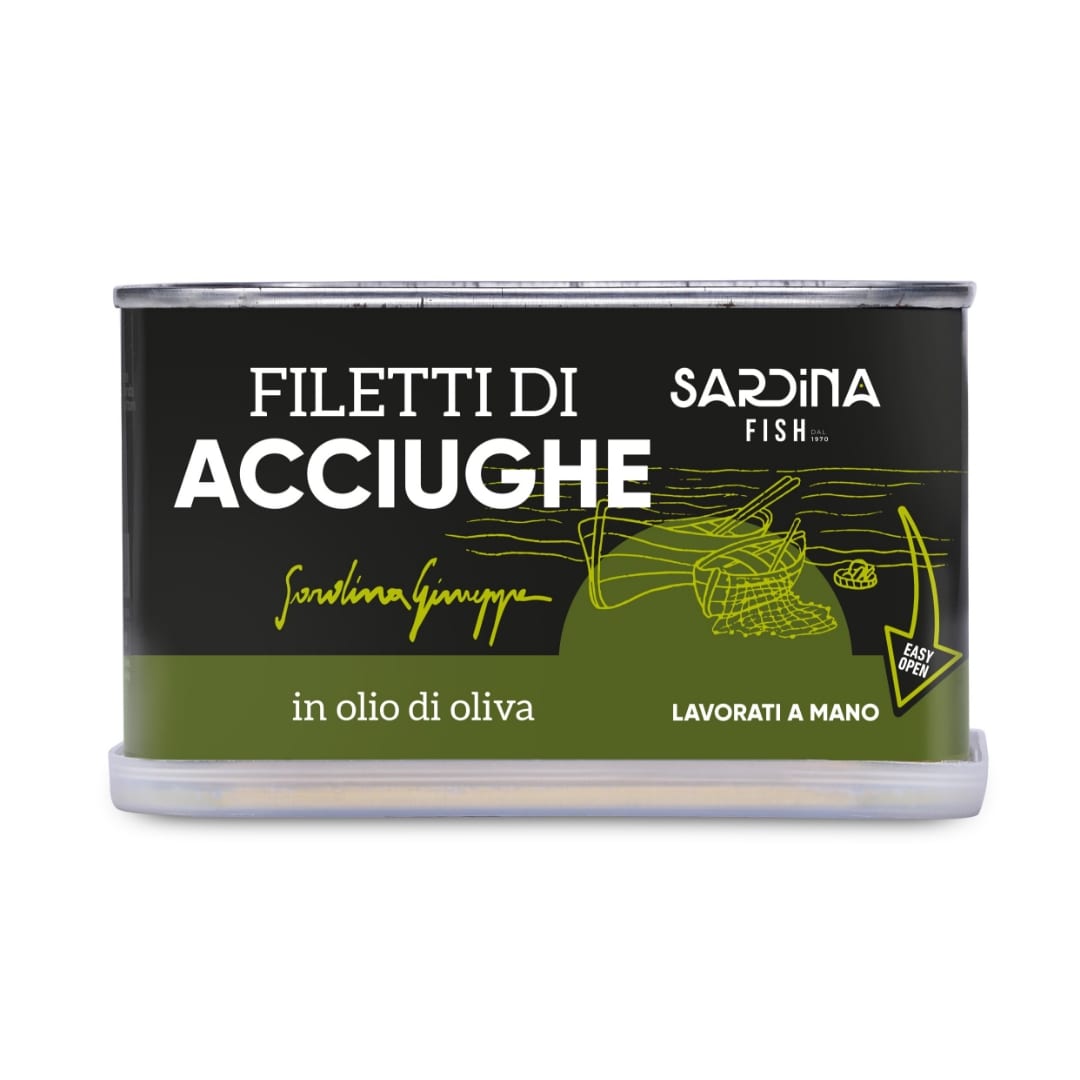 720g Latta - Filetti di Acciughe in Olio di Oliva – Sardina Fish