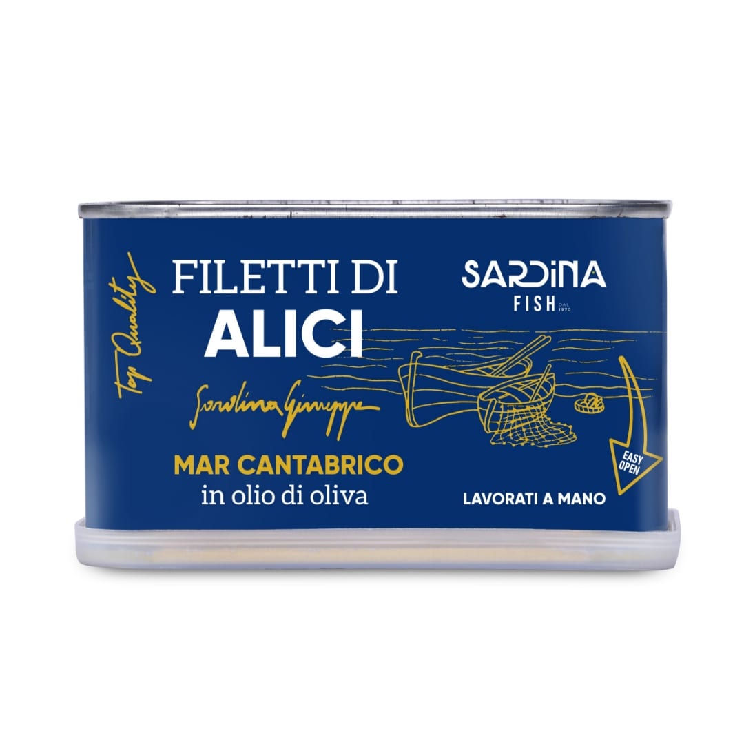 730g Latta - Filetti di Alici in Olio di Oliva - Mar Cantabrico ...